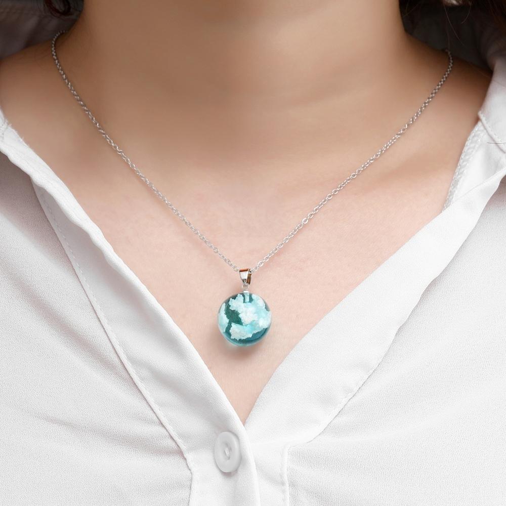 Transparent Resin Cloud Chain Necklace