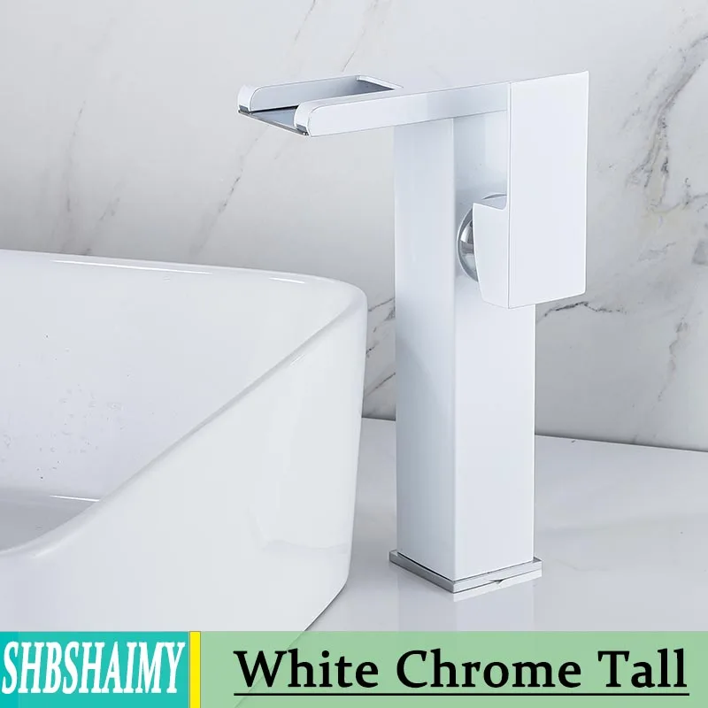Temperature Sensitive LED Waterfall Basin Faucet