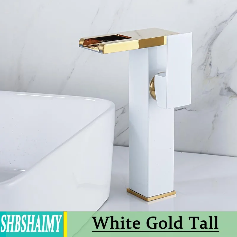 Temperature Sensitive LED Waterfall Basin Faucet