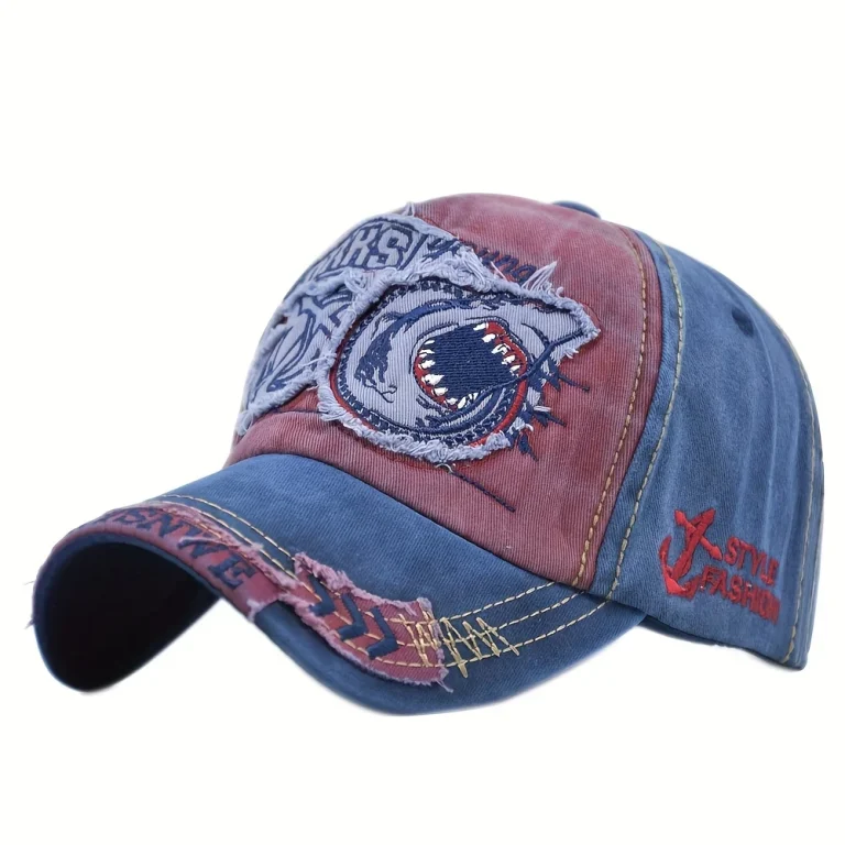 Men’s Shark Embroidered Baseball Cap