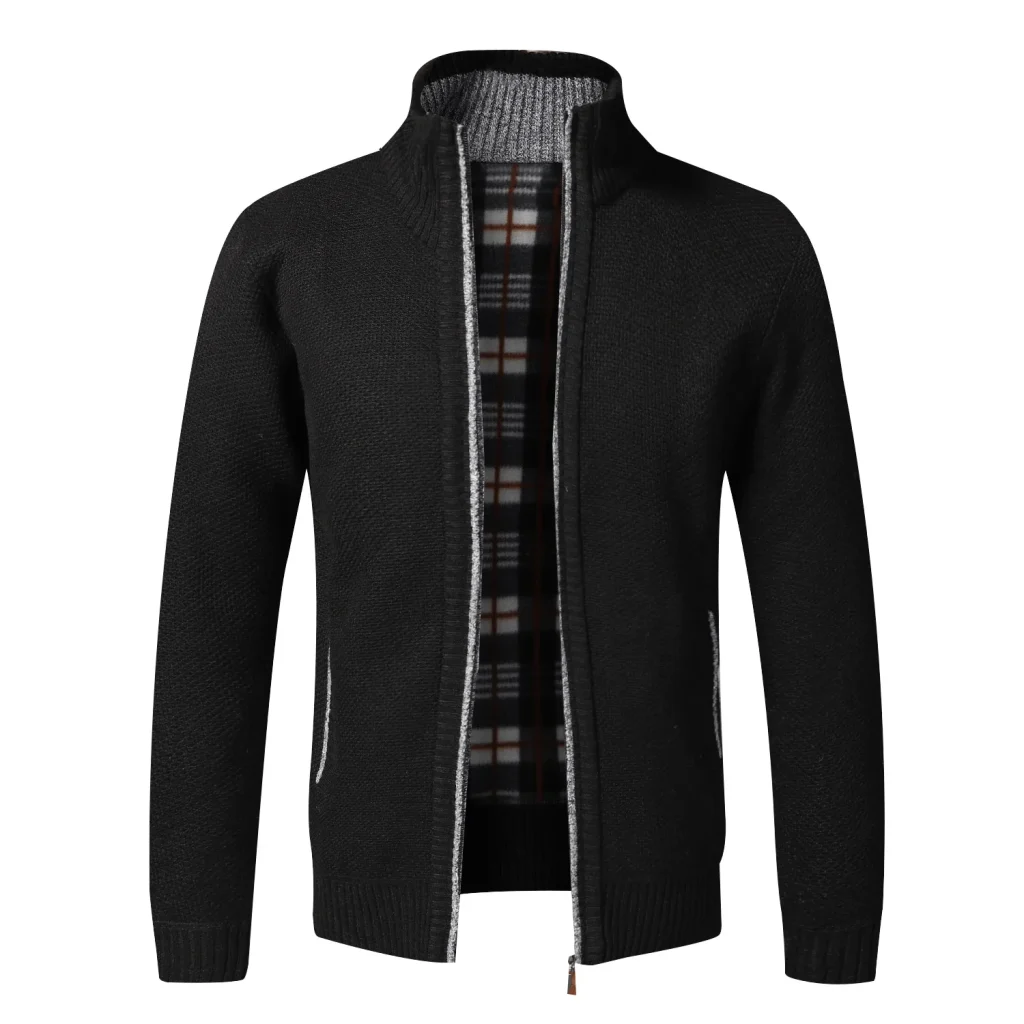 Men's Solid Warm Knitted Cardigan