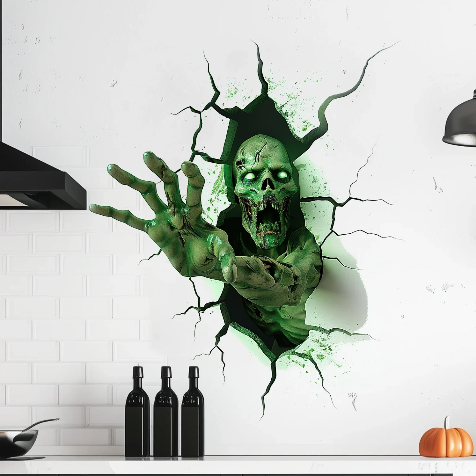 Vivid 3D Halloween Floor Wall Decals Scary Ghost Removable Peel And ...
