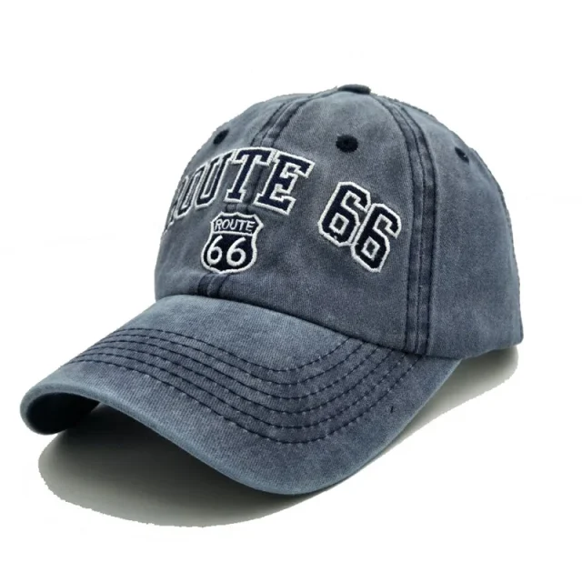 Unisex Route 66 Embroidered Baseball Cap
