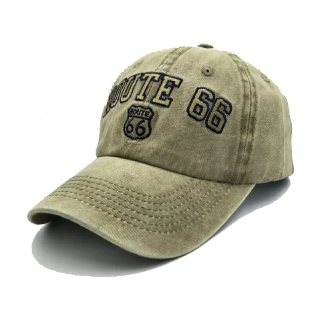 Unisex Route 66 Embroidered Baseball Cap